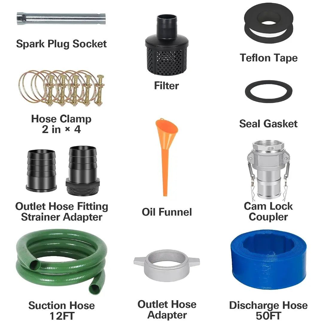 Water Pump | BILT HARD 158 GPM 6.5HP Gas Powered Trash Pump – bilthard